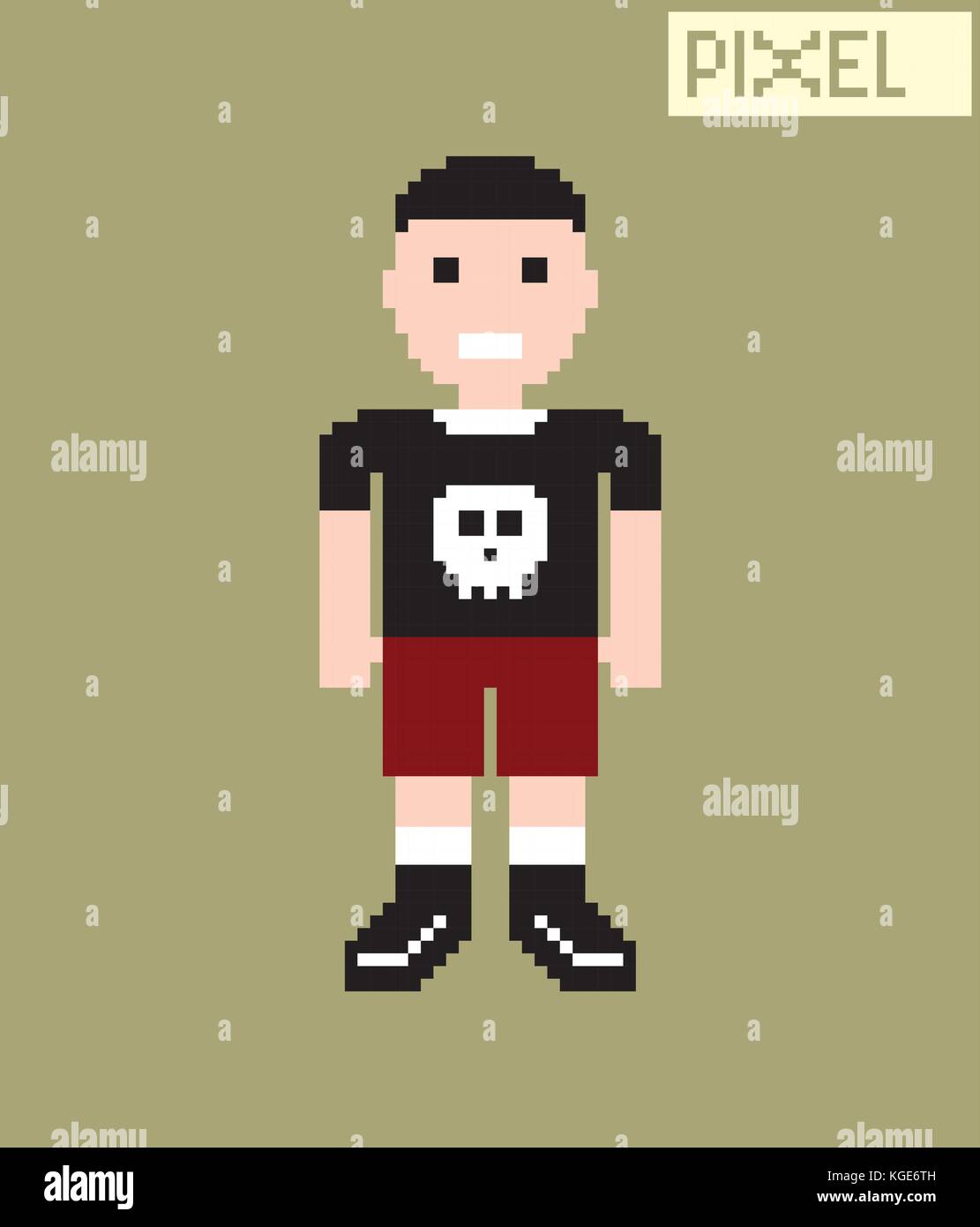 pixel character vector graphic art design illustration Stock Vector ...