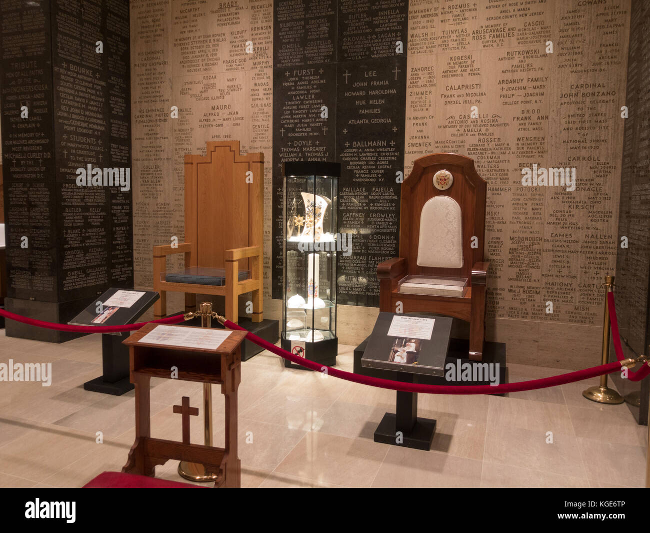 Chairs used by sitting Popes during visits to the Basilica of the ...