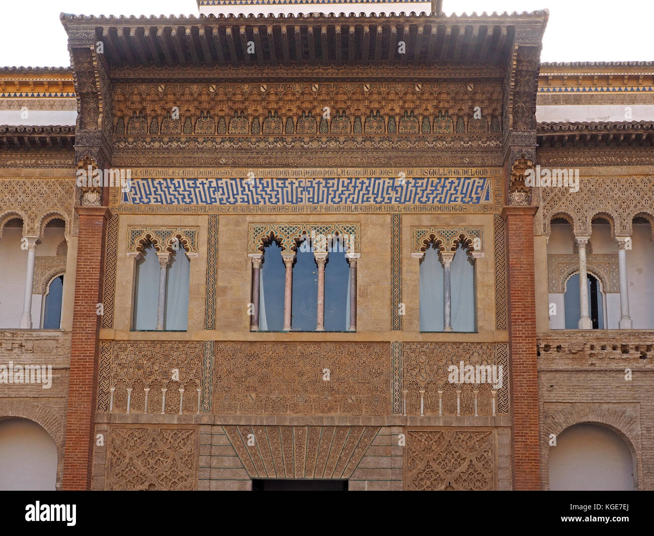 Islamic script reading Allah is the Victor above mullioned windows at ...