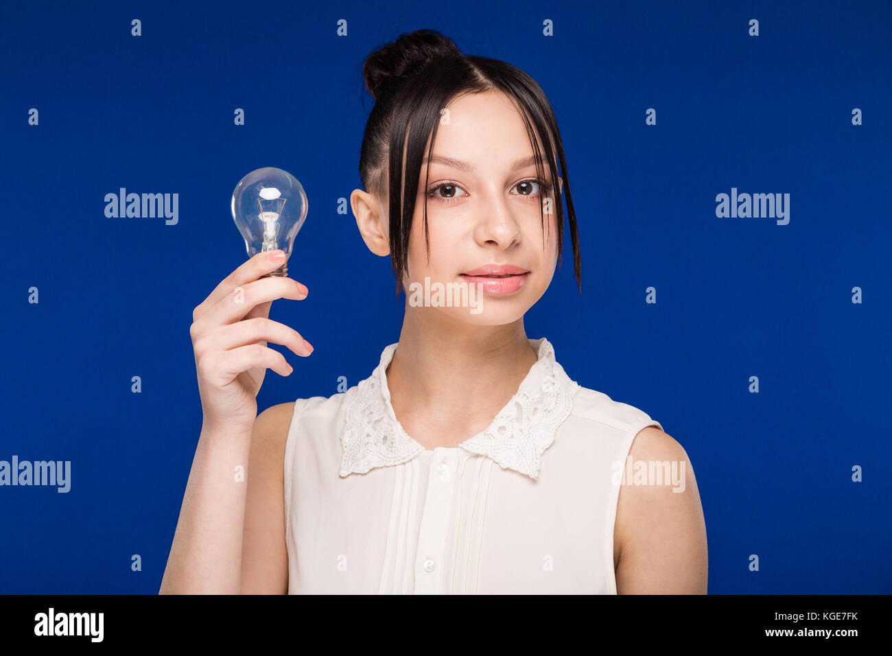 girl with a bulb Stock Photo - Alamy