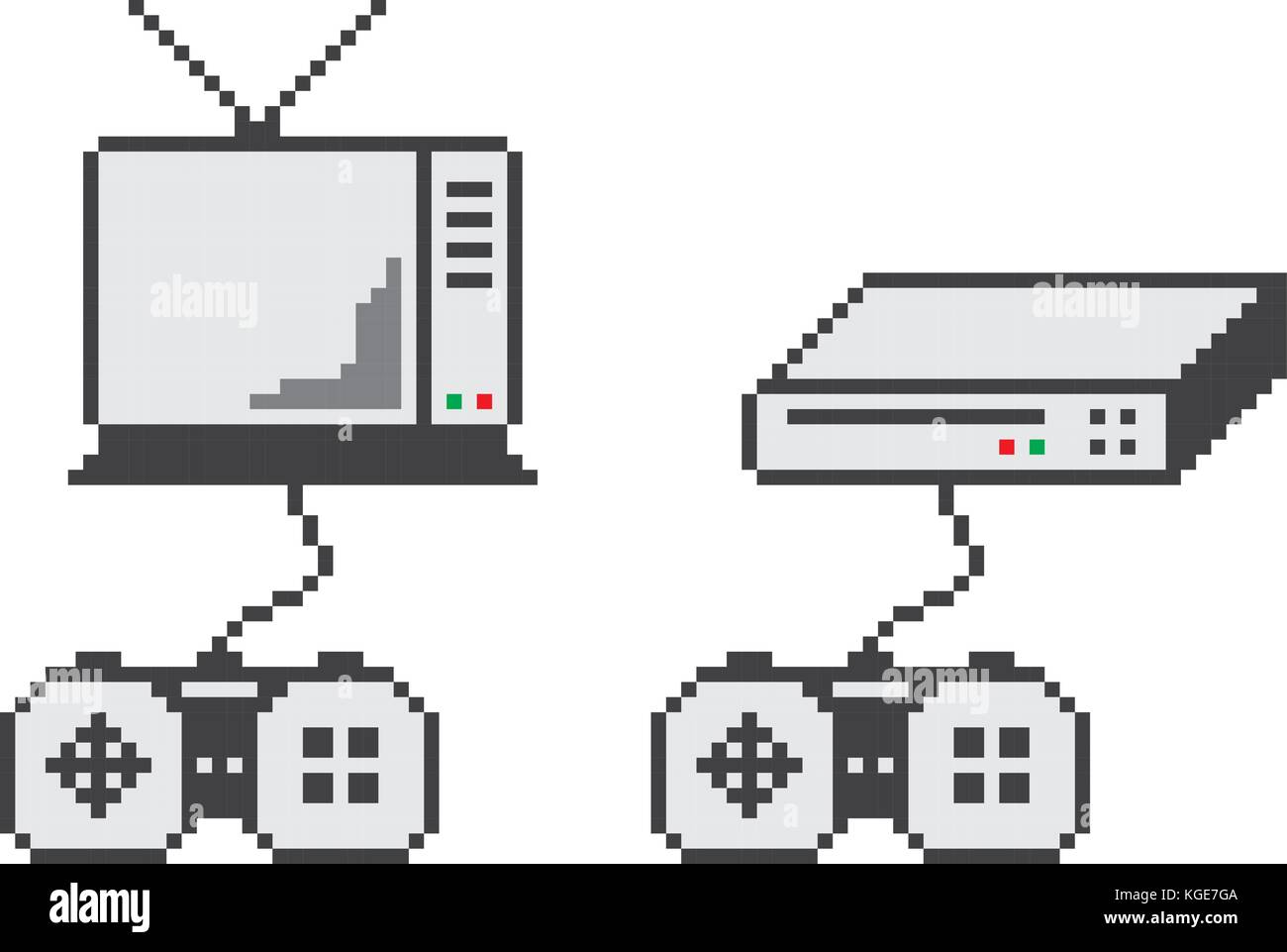 pixel object theme vector graphic art design illustration Stock Vector ...