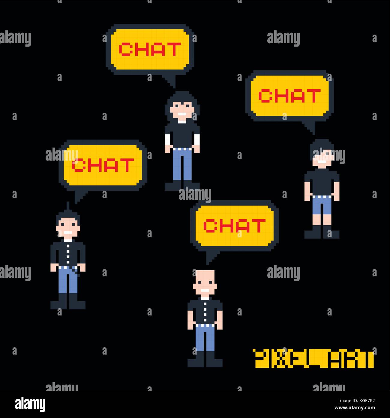 cartoon pixel art character vector graphic art design illustration ...