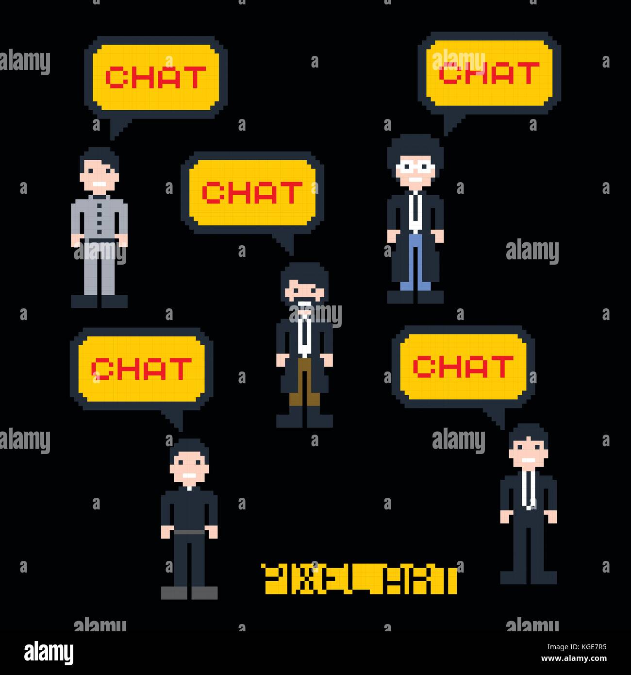 cartoon pixel art character vector graphic art design illustration ...