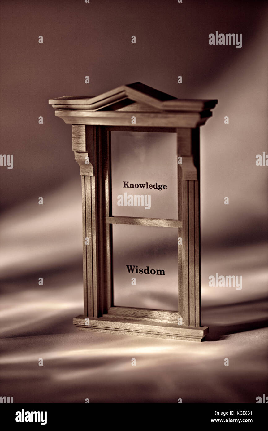 Knowledge and Wisdom Window Stock Photo - Alamy