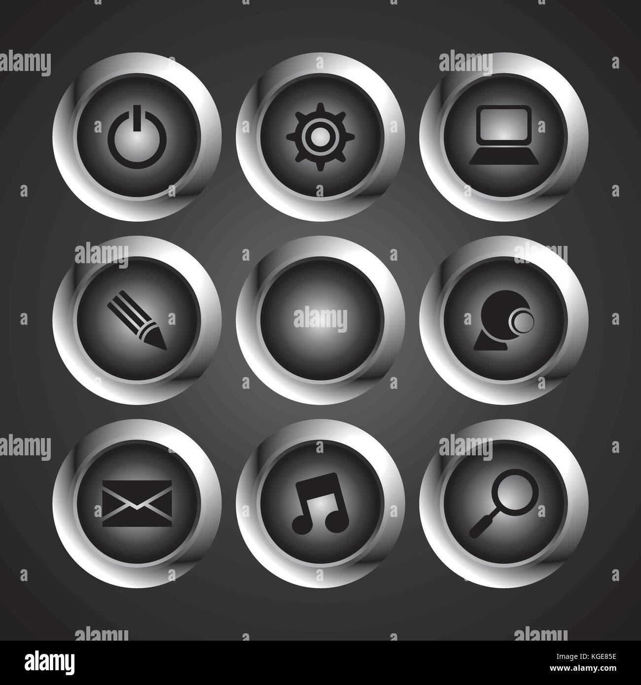 button icon theme vector graphic art illustration Stock Vector Image ...