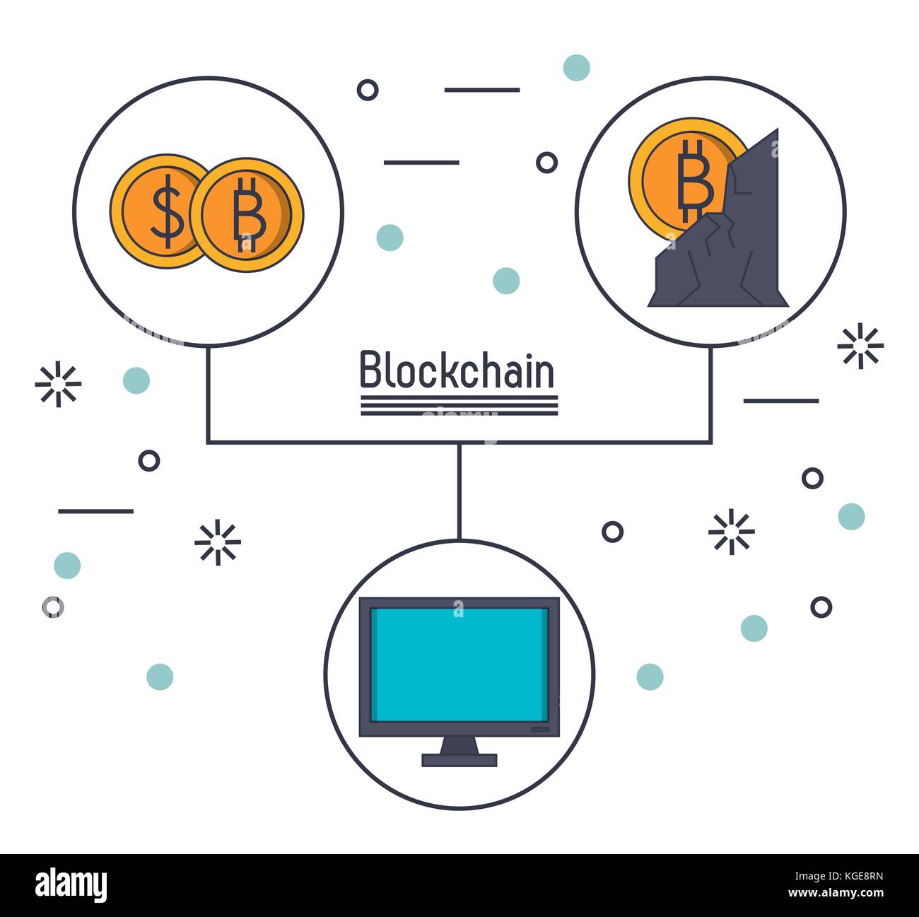 Blockchain and bitcoin Stock Vector Image & Art - Alamy