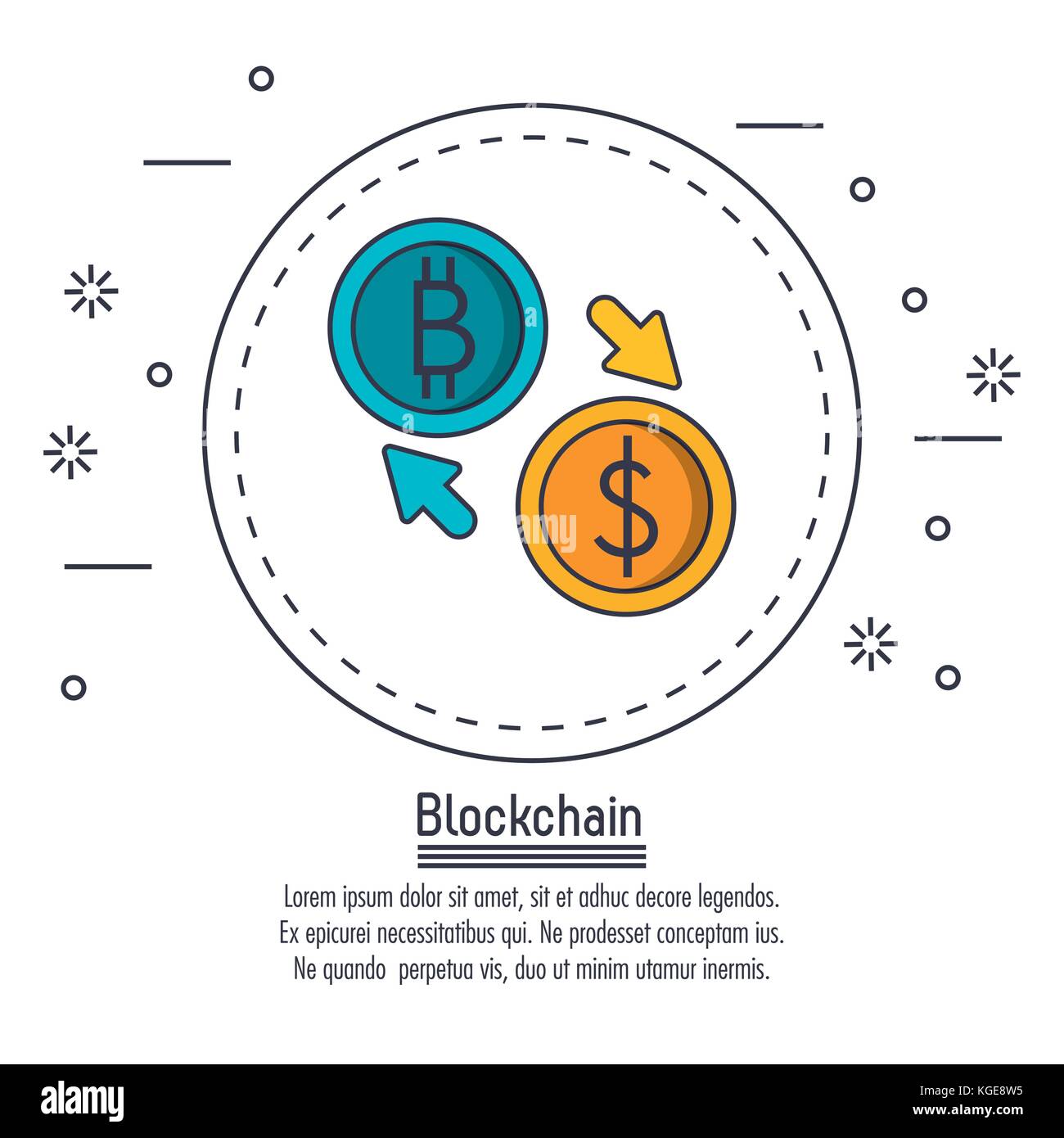 Blockchain and bitcoin Stock Vector Image & Art - Alamy
