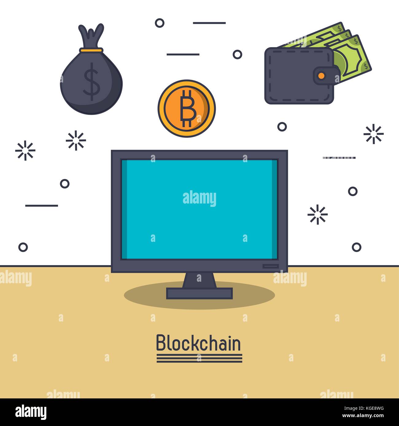 Bitcoin coin computer code Stock Vector Images - Alamy