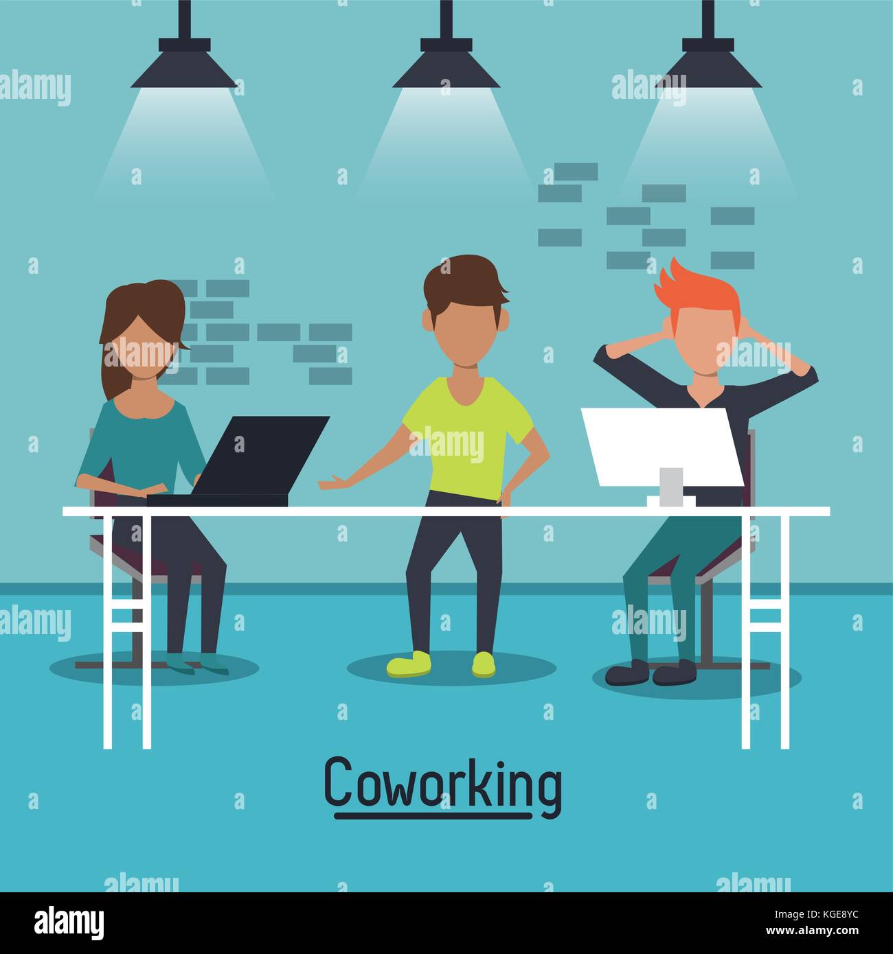 Business coworking office Stock Vector Image & Art - Alamy