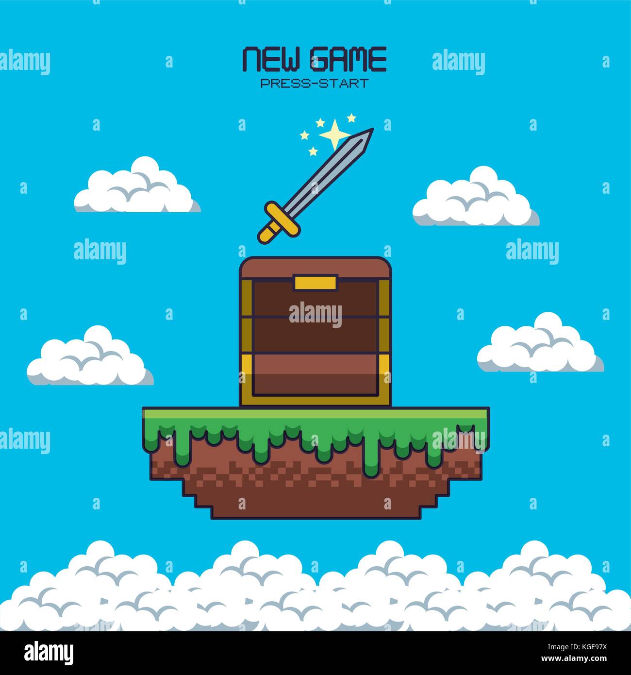 pixelated game scenery Stock Vector Image & Art - Alamy