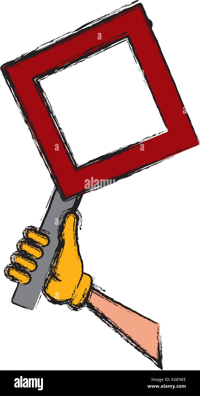 Hand holding road sign Stock Vector Image & Art - Alamy