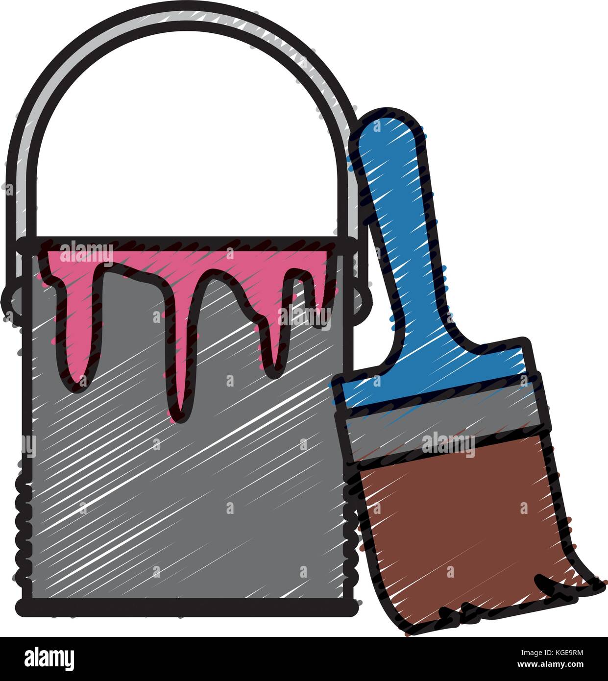 Paint bucket isolated Stock Vector Image & Art - Alamy