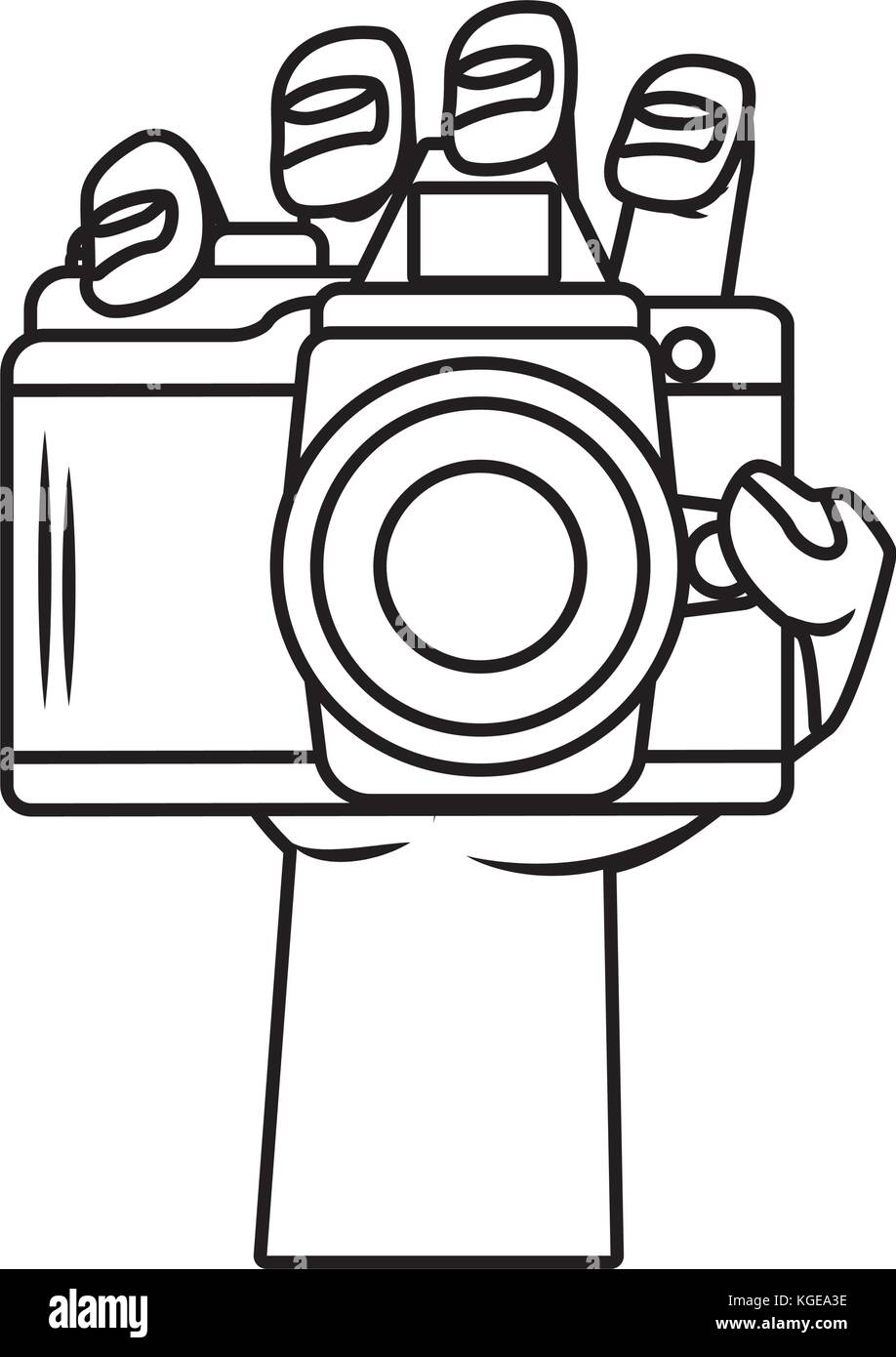 Hand cover camera Stock Vector Images - Alamy