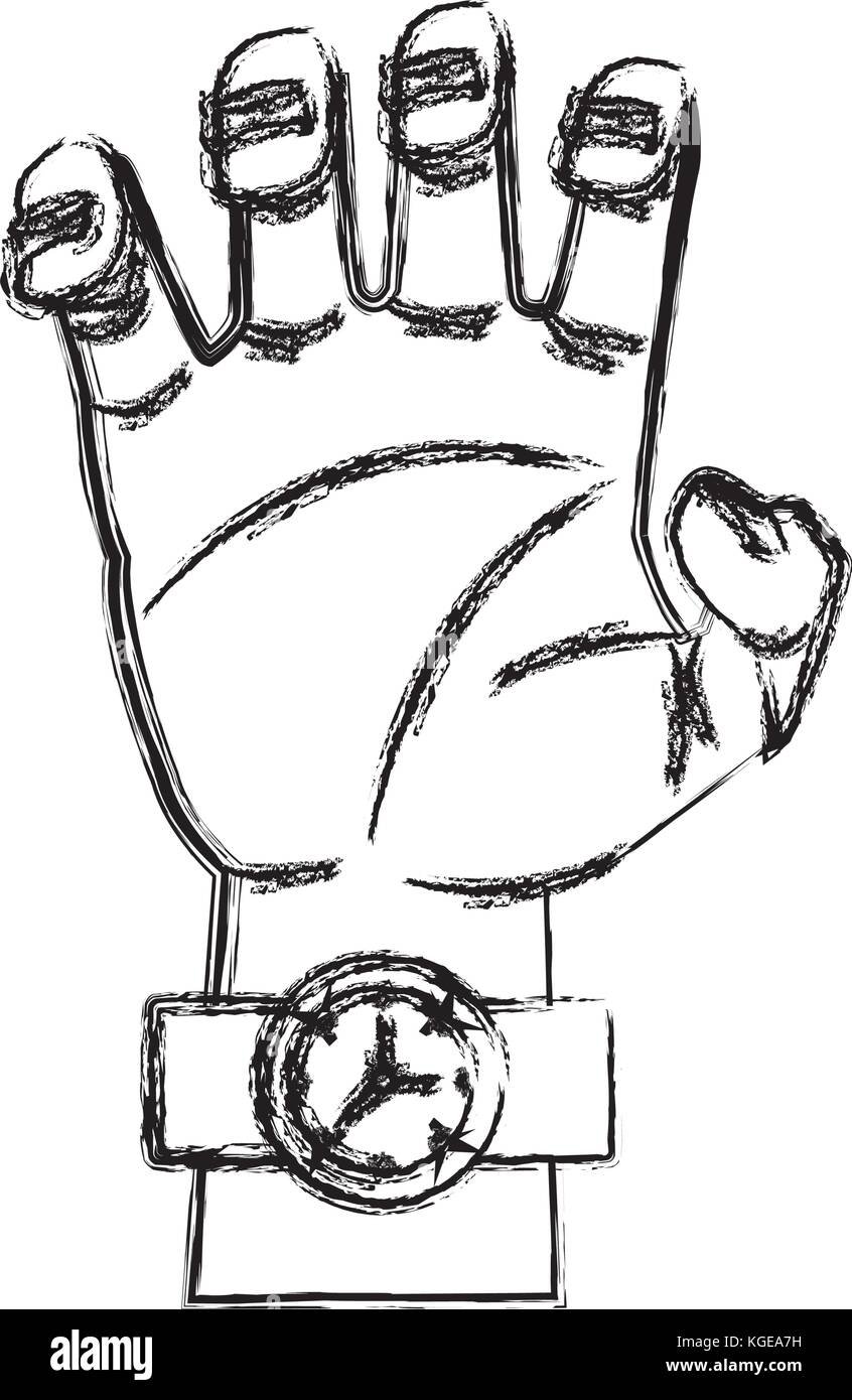 Arm with wristwatch Stock Vector Image & Art - Alamy