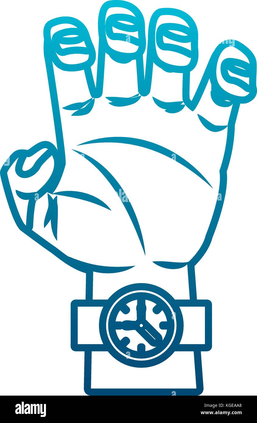 Arm with wristwatch Stock Vector Image & Art - Alamy