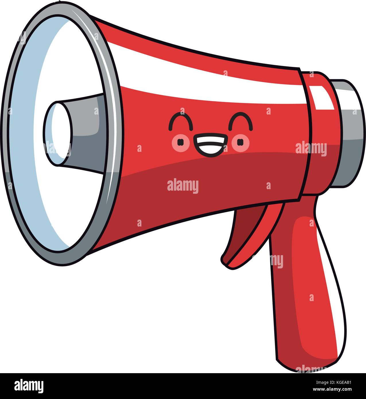 Bullhorn advertising symbol kawaii cute cartoon Stock Vector Image ...