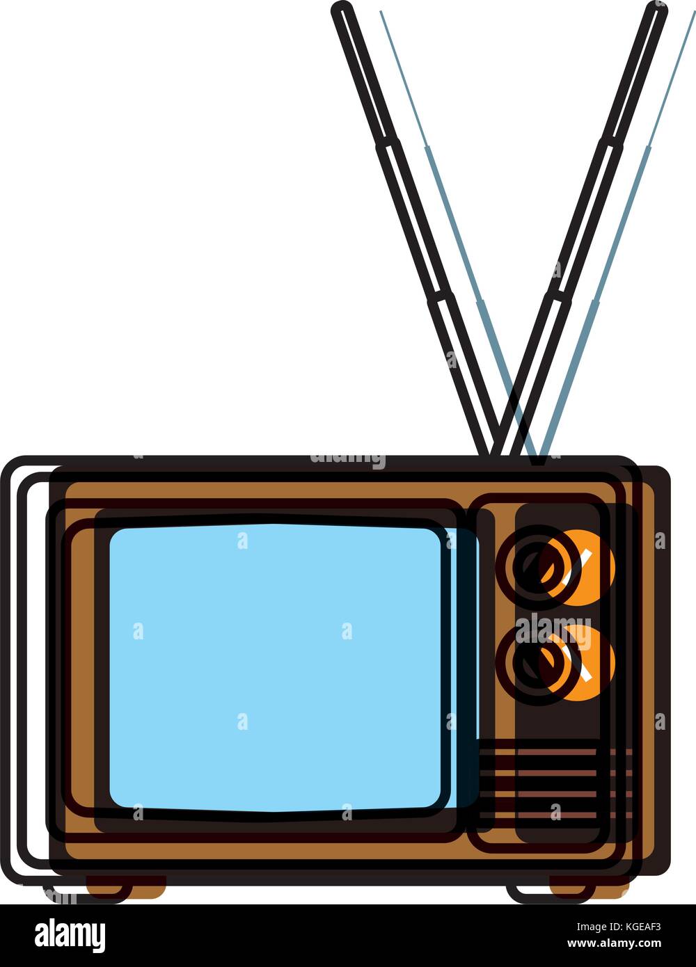 Old tv technology Stock Vector Image & Art - Alamy