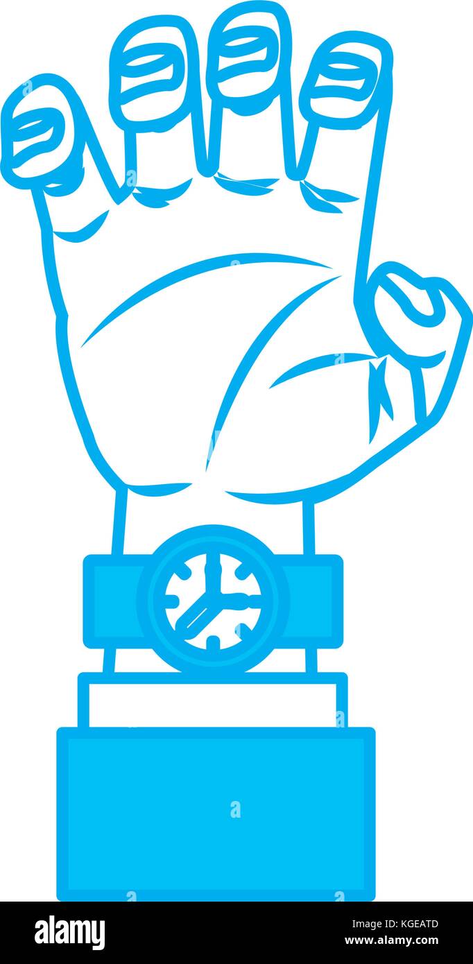 Arm with wristwatch Stock Vector Image & Art - Alamy