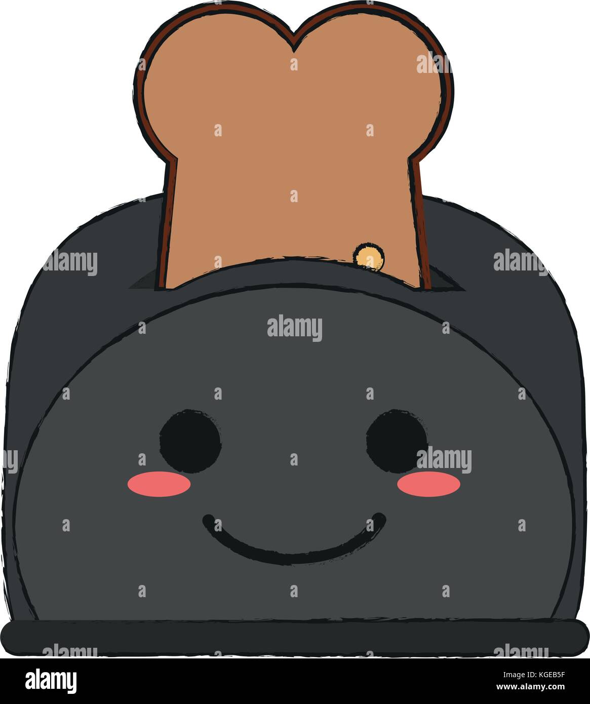 Bread kawaii breakfast Stock Vector Images - Alamy