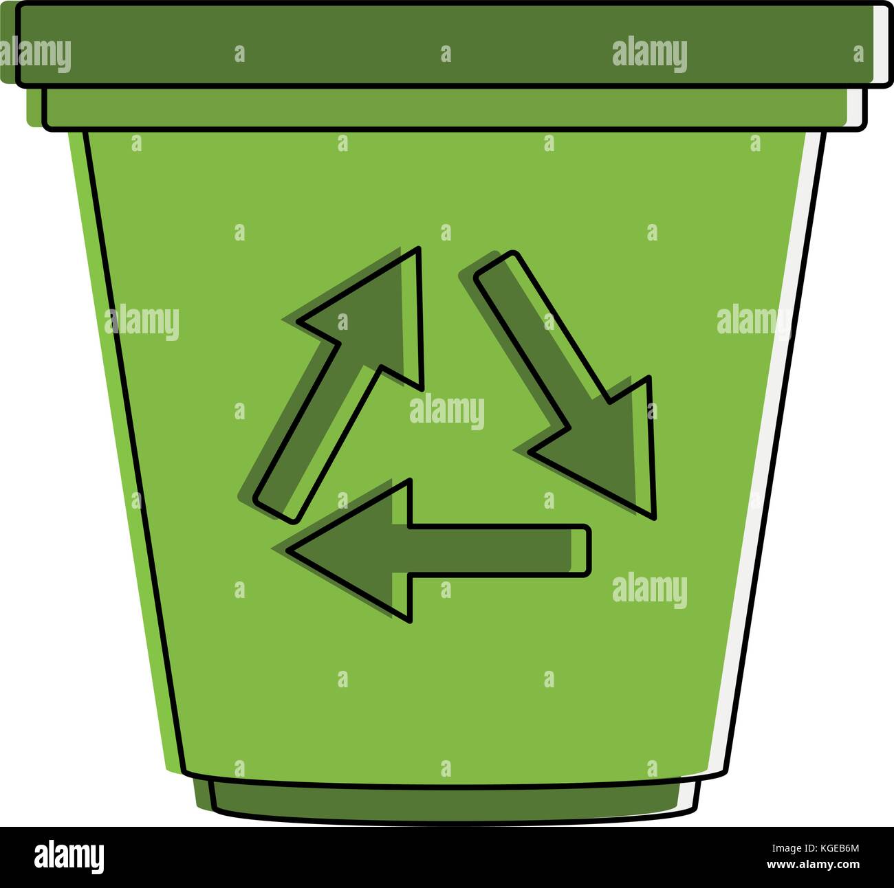 Recycle can isolated Stock Vector Image & Art - Alamy