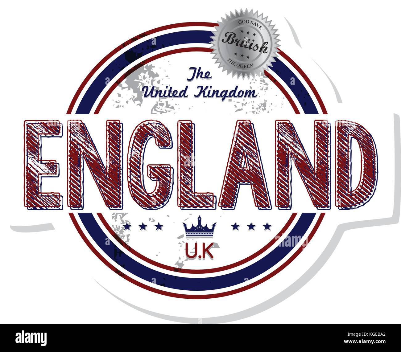 england emblem graphic art vector illustration design Stock Vector ...