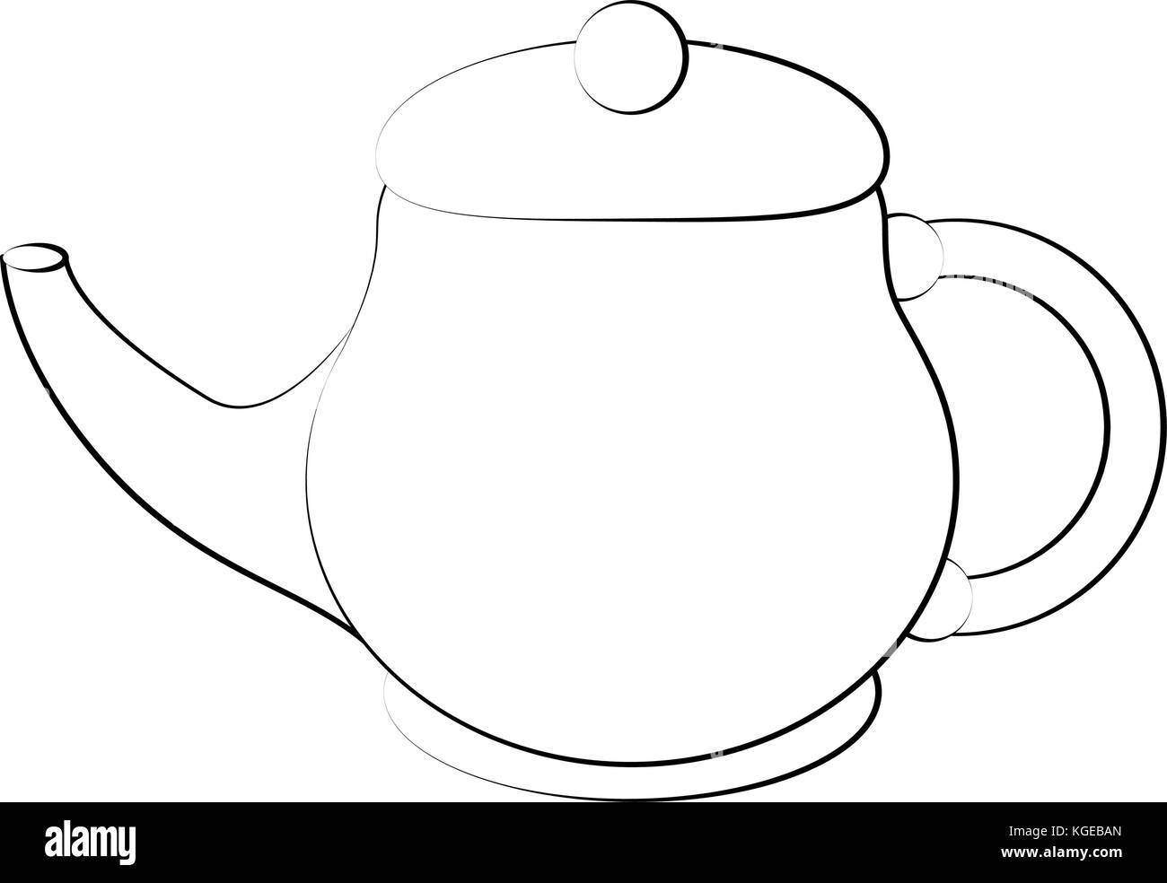 Porcelain tea jug Stock Vector Image & Art - Alamy