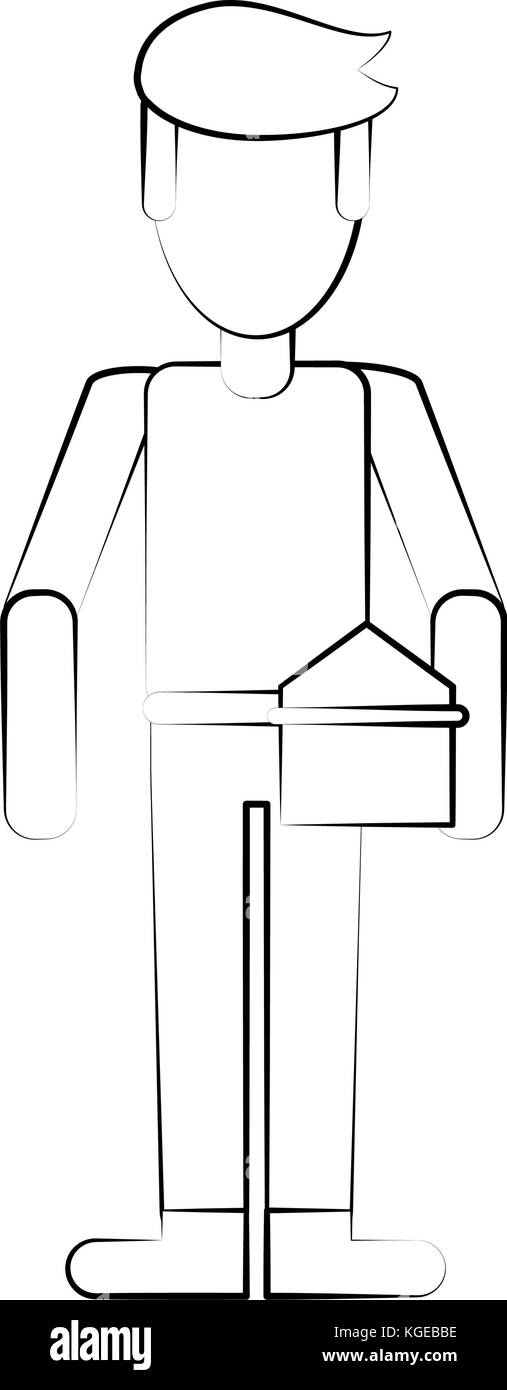 Carpenter avatar full body Stock Vector Image & Art - Alamy