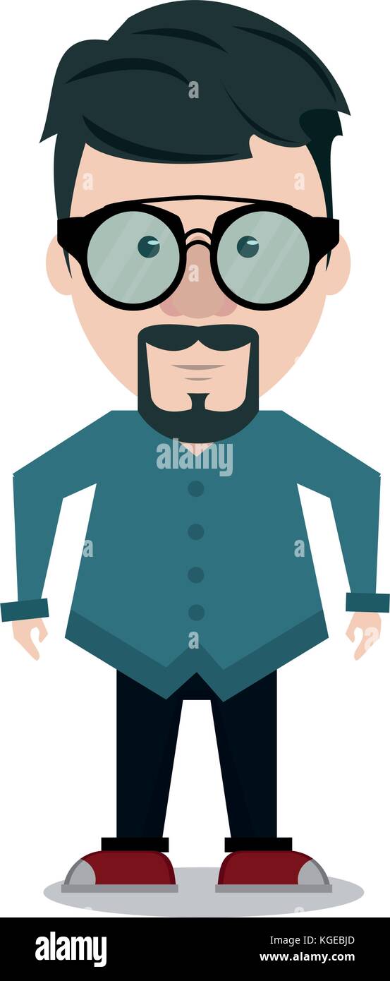 Hipster man cartoon Stock Vector Image & Art - Alamy
