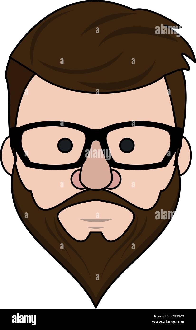 Hipster face cartoon Stock Vector Image & Art - Alamy