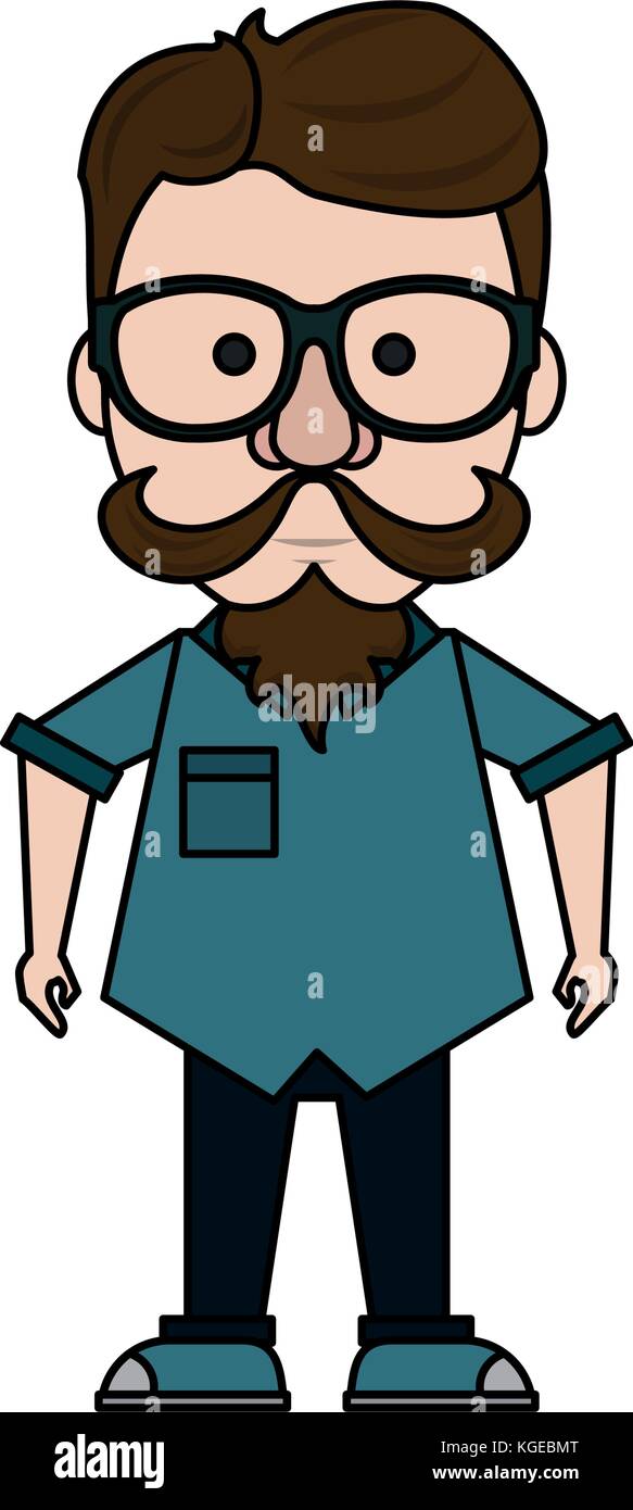Hipster man cartoon Stock Vector Image & Art - Alamy