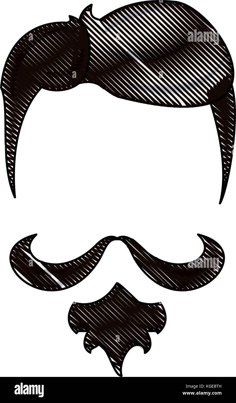 Hipster hairstyle and beard Stock Vector Image & Art - Alamy