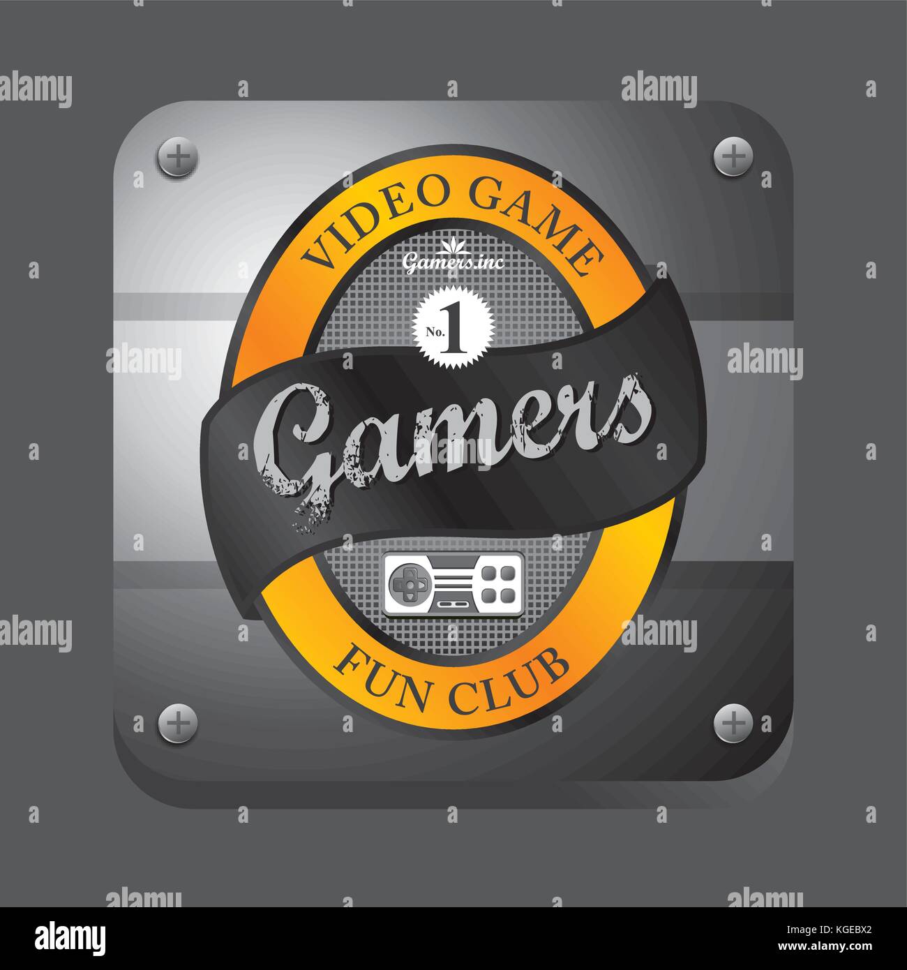 game console theme vector graphic art design illustration Stock Vector ...