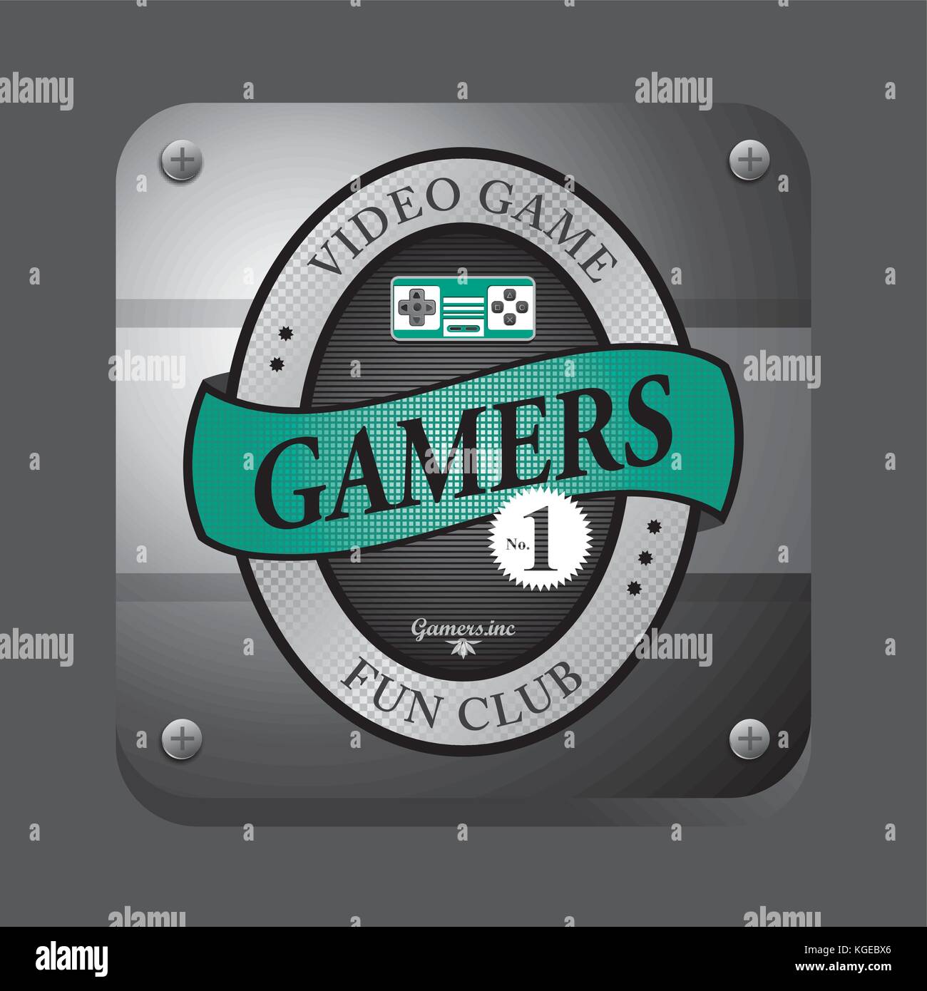 game console theme vector graphic art design illustration Stock Vector ...