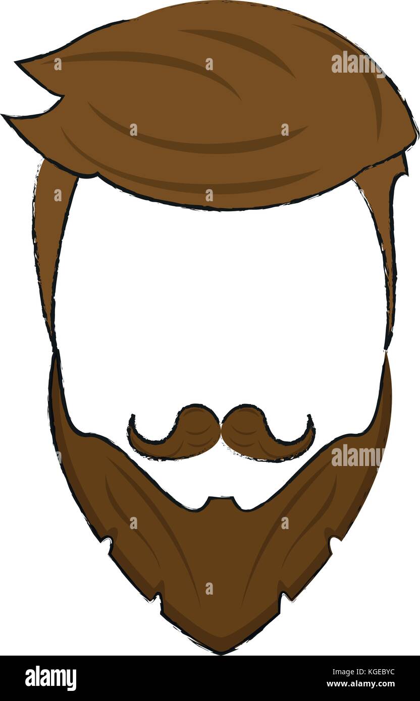 Hipster hairstyle and beard Stock Vector Image & Art - Alamy