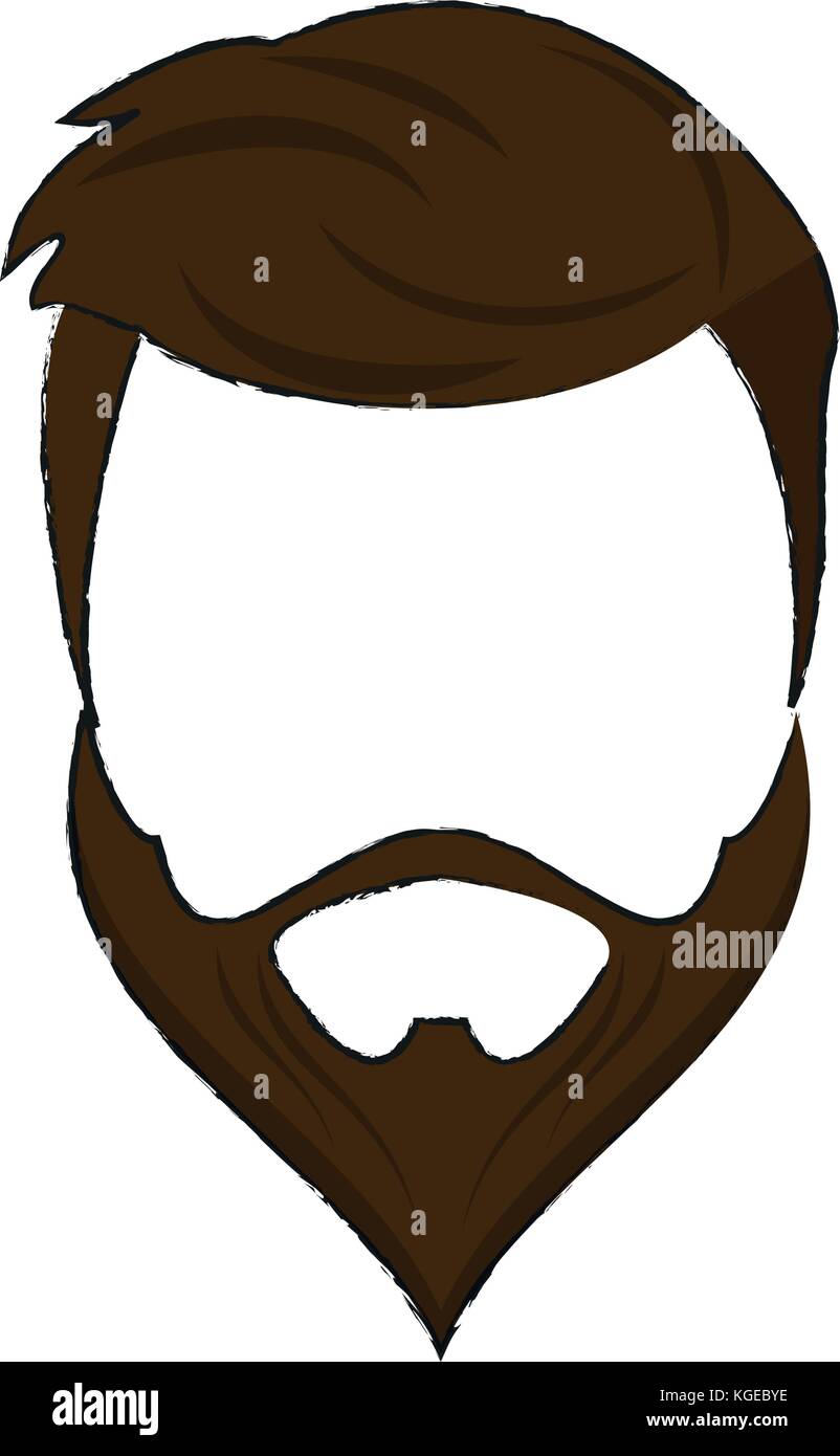 Hipster hairstyle and beard Stock Vector Image & Art - Alamy