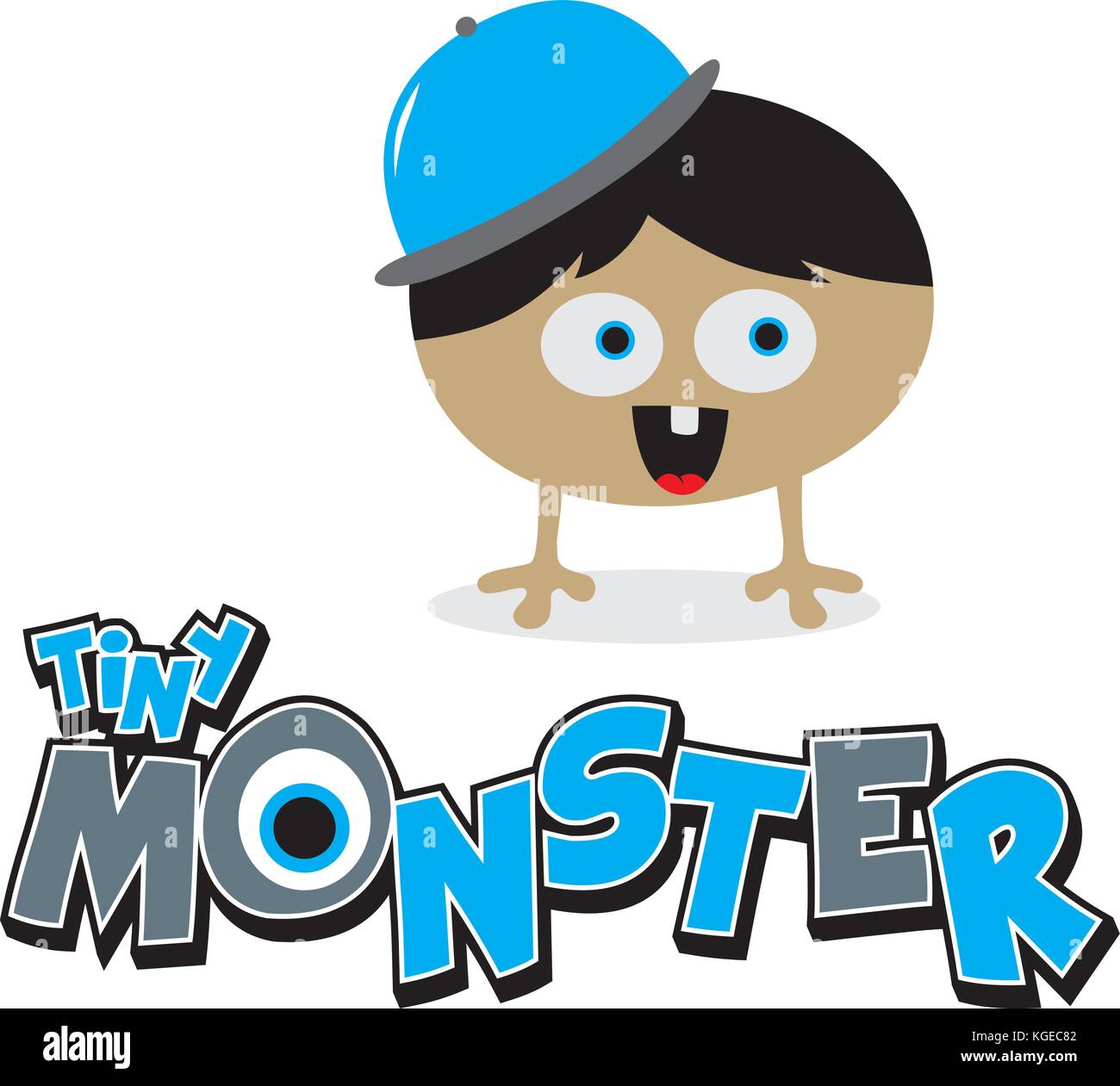 cartoon monster character theme vector art illustration Stock Vector ...