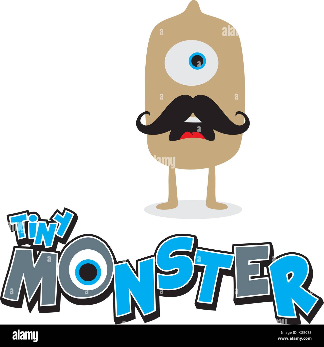 cartoon monster character theme vector art illustration Stock Vector ...