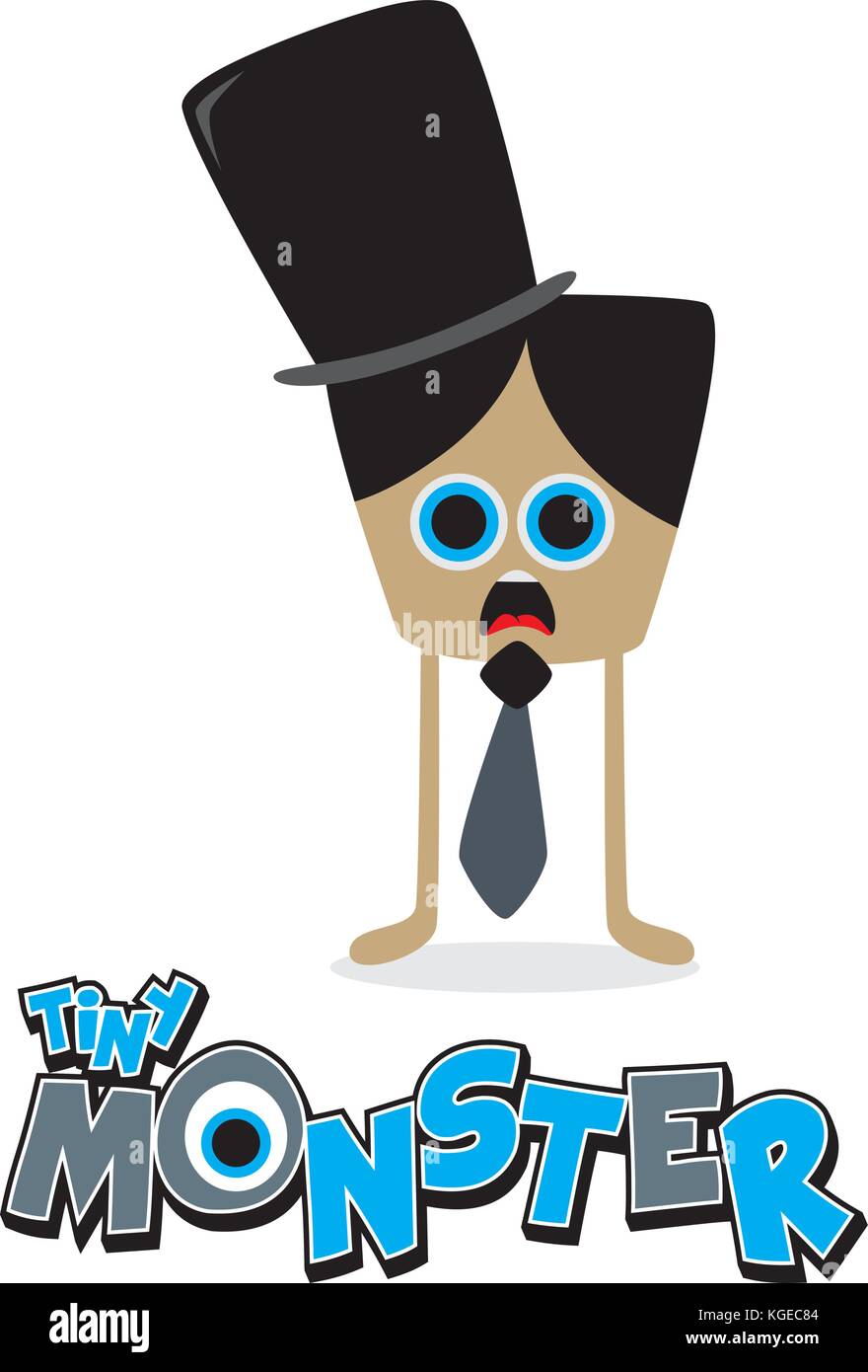cartoon monster character theme vector art illustration Stock Vector ...