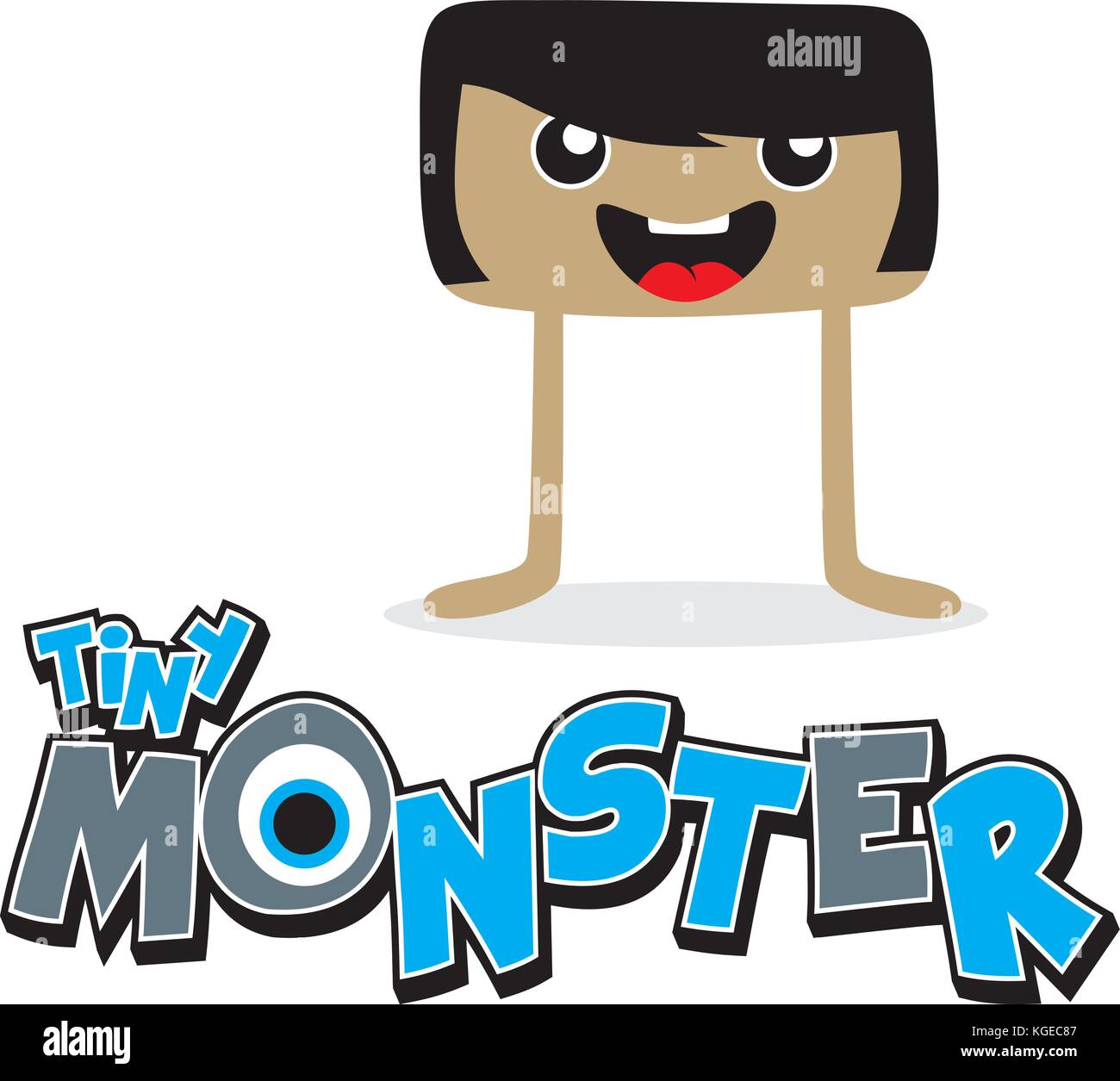 cartoon monster character theme vector art illustration Stock Vector ...