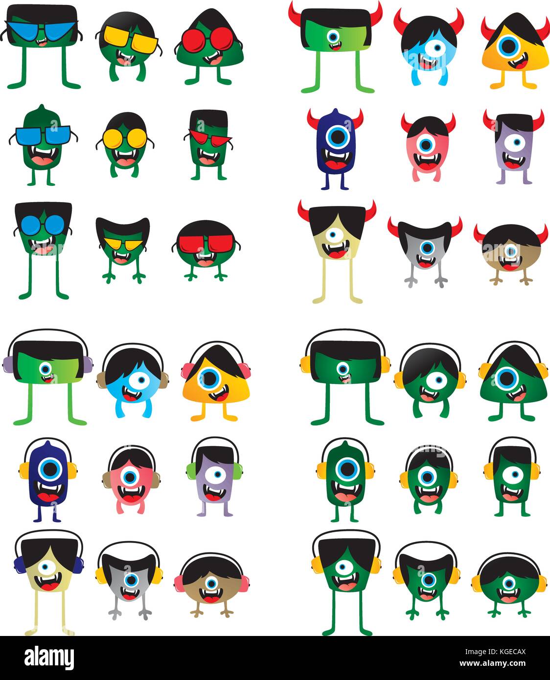 monster character vector graphic art design illustration Stock Vector ...