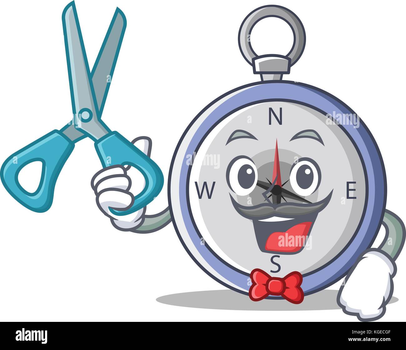 Barber compass character cartoon style Stock Vector Image & Art - Alamy