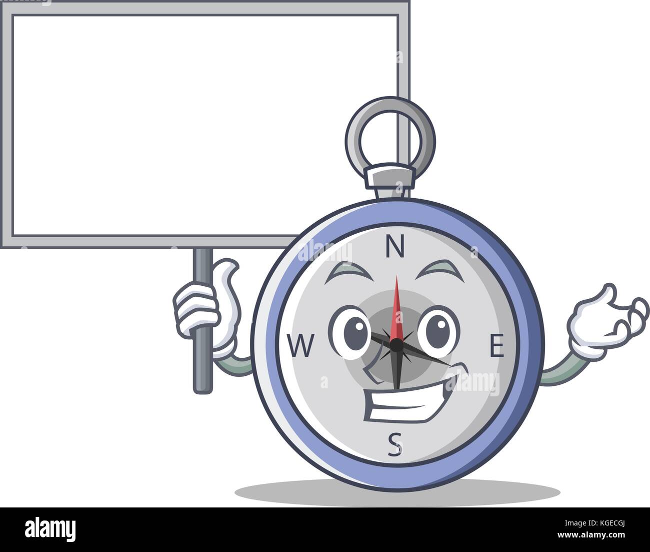 Bring board compass character cartoon style Stock Vector Image & Art ...