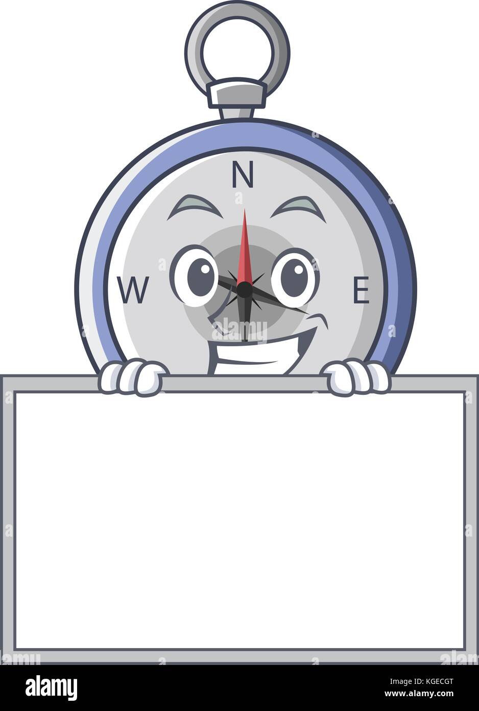 Grinning with board compass character cartoon style Stock Vector Image ...