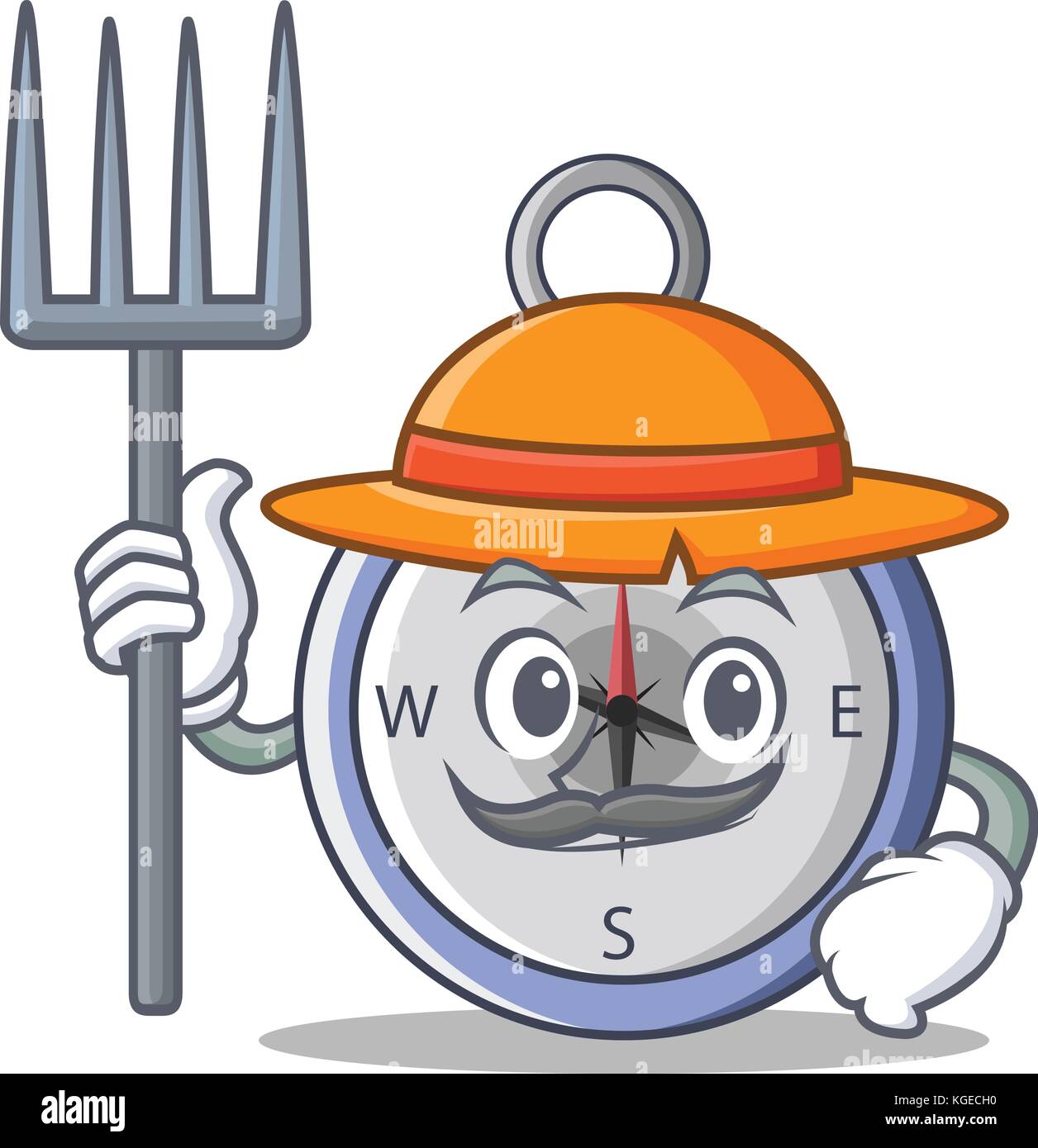 Farmer compass character cartoon style Stock Vector Image & Art - Alamy