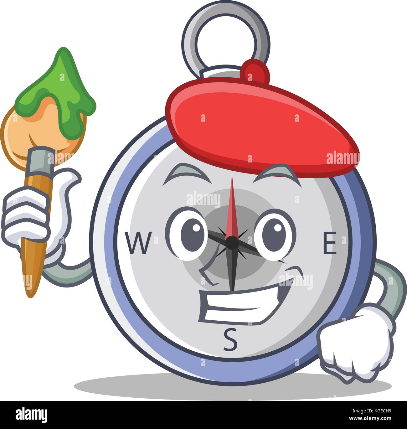 Artist compass character cartoon style Stock Vector Image & Art - Alamy