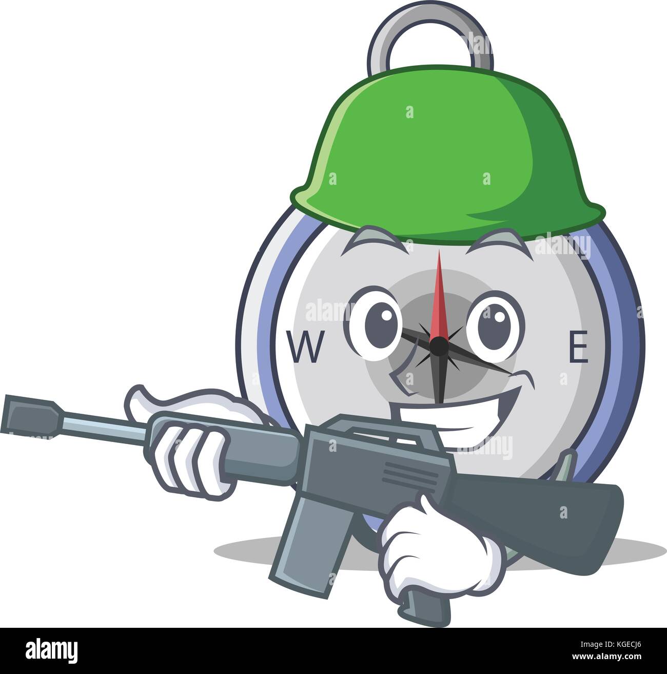 Army compass character cartoon style Stock Vector Image & Art - Alamy