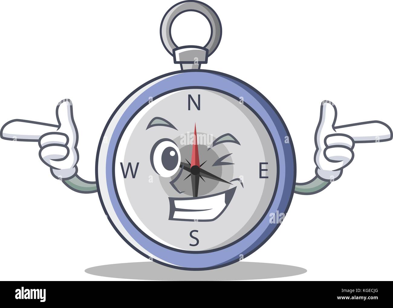 Wink compass character cartoon style Stock Vector Image & Art - Alamy