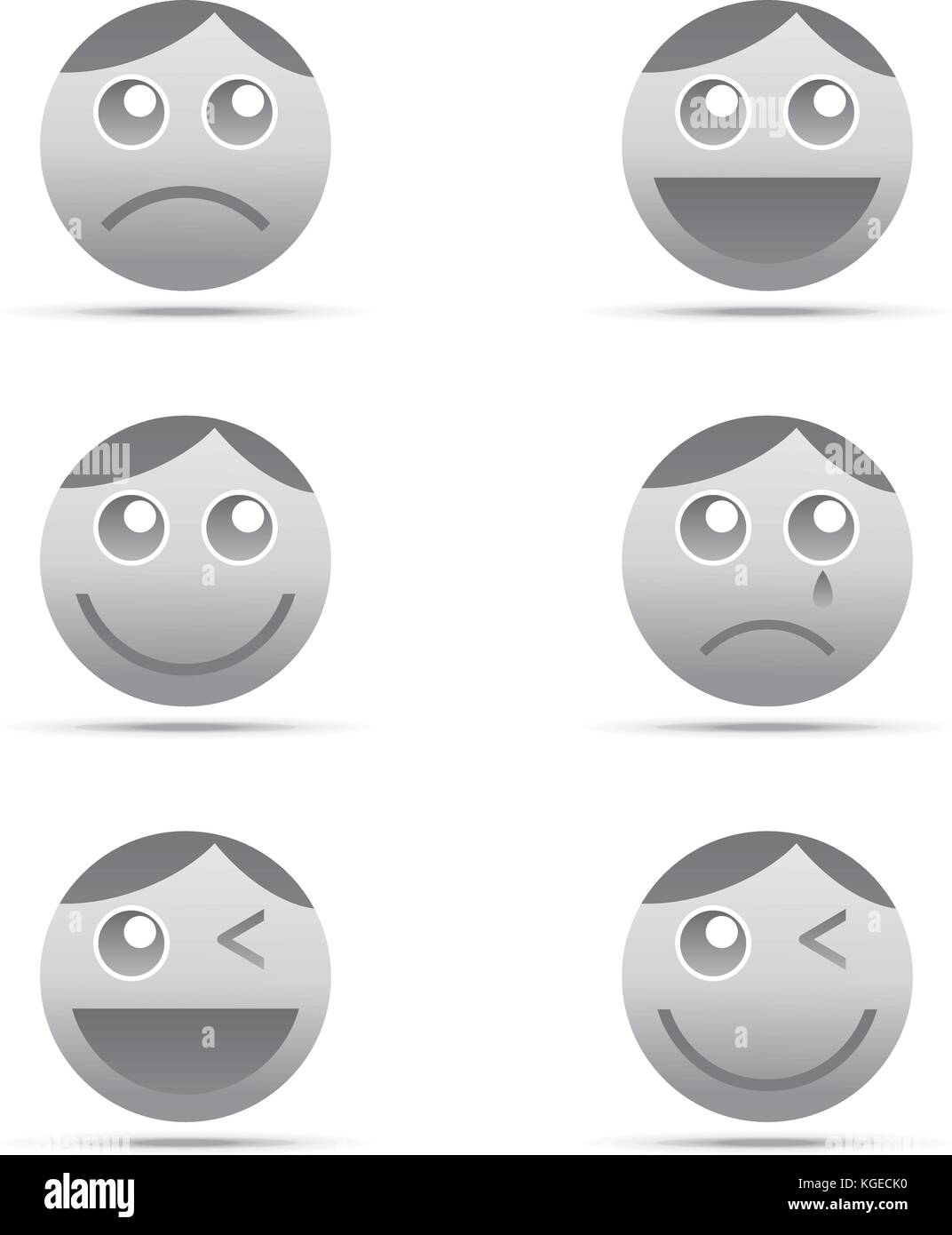 emotion face character icon vector graphic art illustration Stock ...