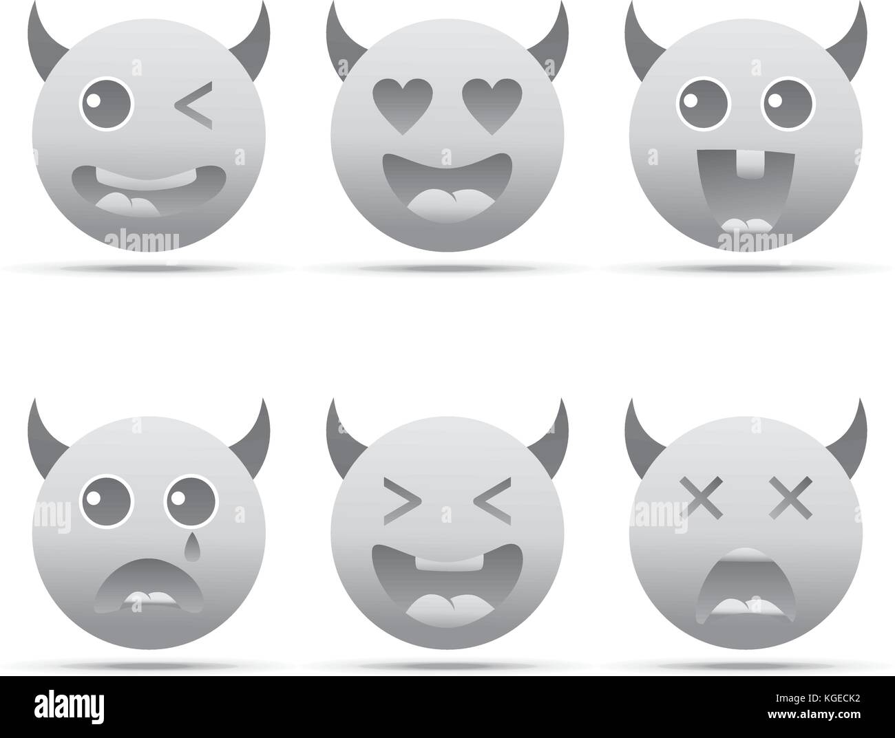 emotion face character icon vector graphic art illustration Stock ...