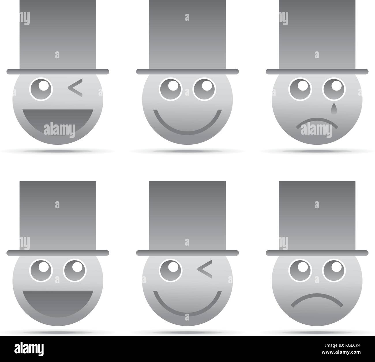 emotion face character icon vector graphic art illustration Stock ...